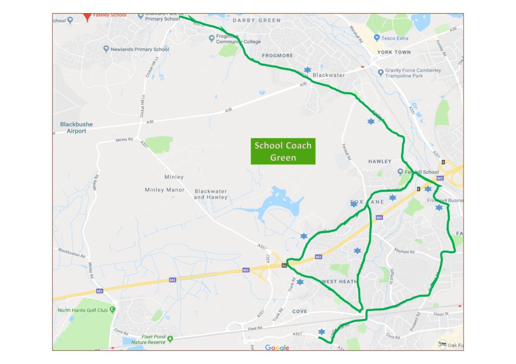 School Coach Route Map 2020 (002) – Yateley School