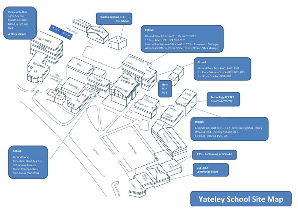 Site Map – Yateley School